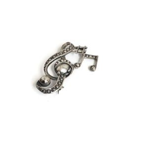 Vintage | Jewelry | Vintage Sterling Silver Music Notes Brooch Pin ...
